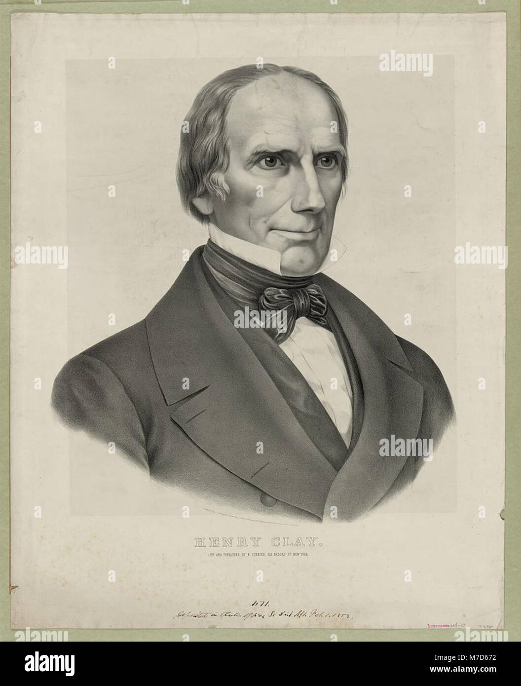 A portrait of Henry Clay, an influential American politician and ...