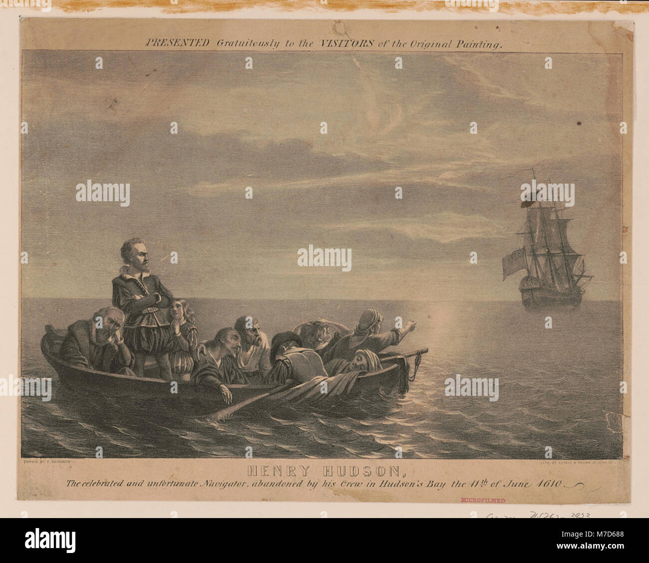 An illustration depicting Henry Hudson, the famed navigator who was ...