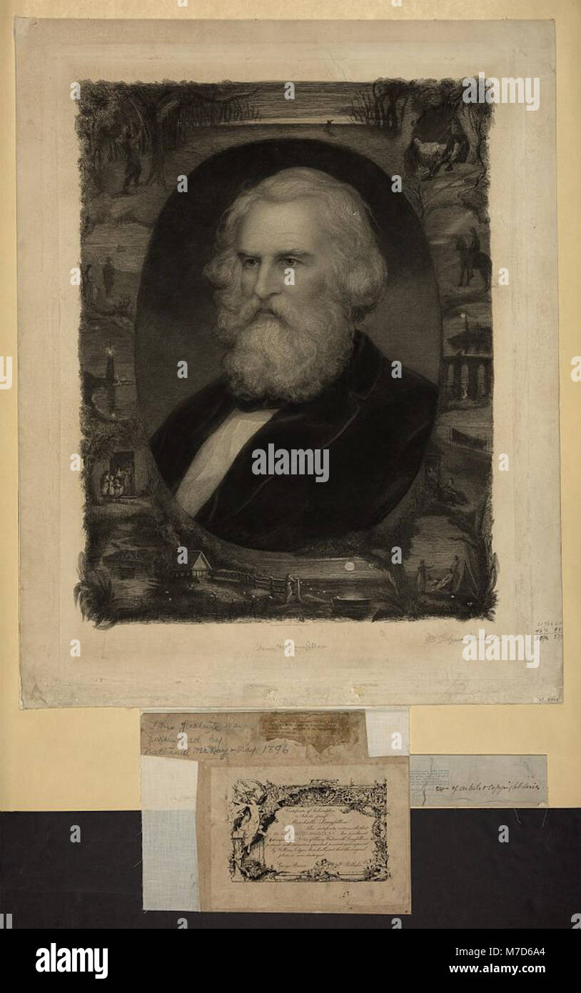A portrait of Henry Wadsworth Longfellow, one of America's most ...