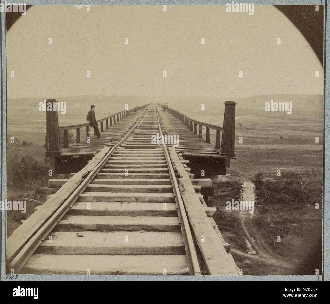 The high bridge at Appomattox, Virginia, historically significant for ...