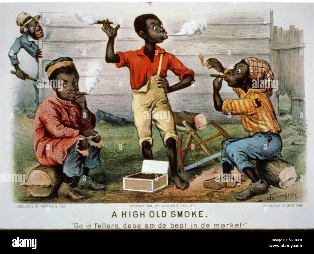 A historical photograph depicting the phenomenon of high smoke ...