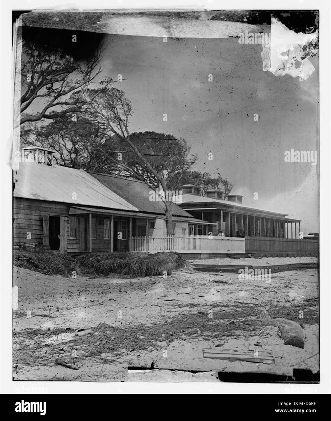 A photograph depicting the headquarters of General David Hunter located ...