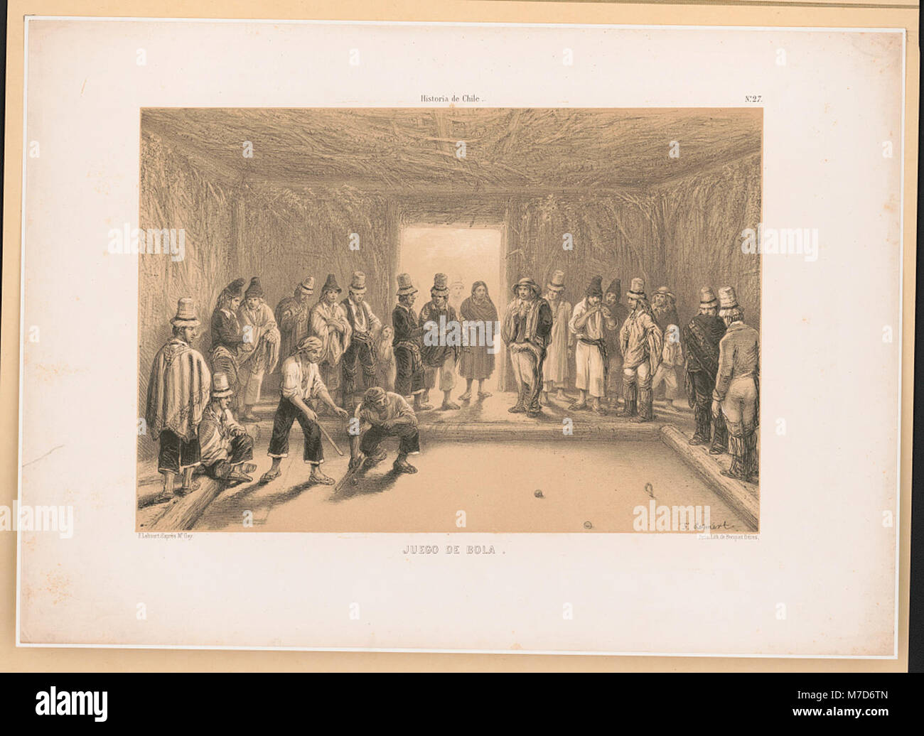 Historia de Chile. No. 27. Juego de bola Stock Photo - Alamy