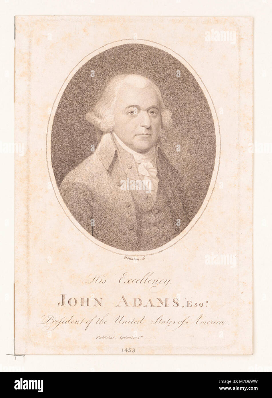 A portrait of John Adams, the second President of the United States ...