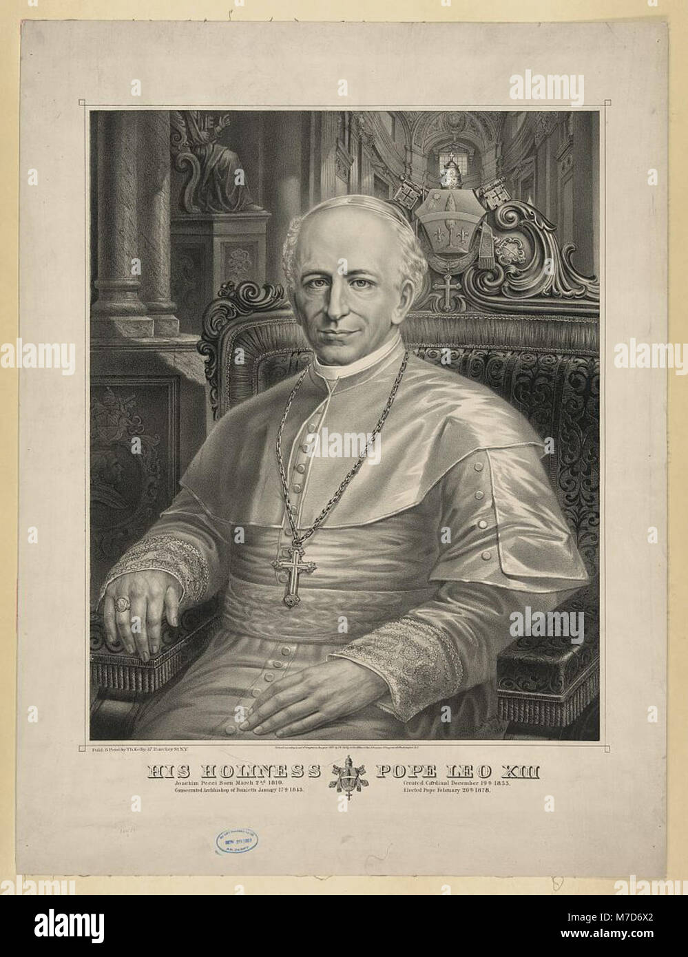 A formal portrait of Pope Leo XIII, one of the longest-serving popes in ...