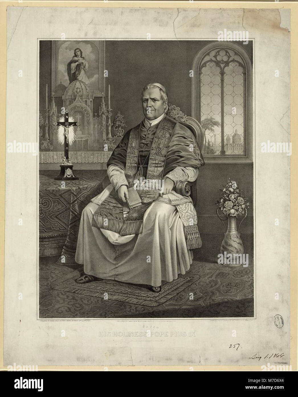 A portrait of Pope Pius IX, one of the longest-reigning popes in ...