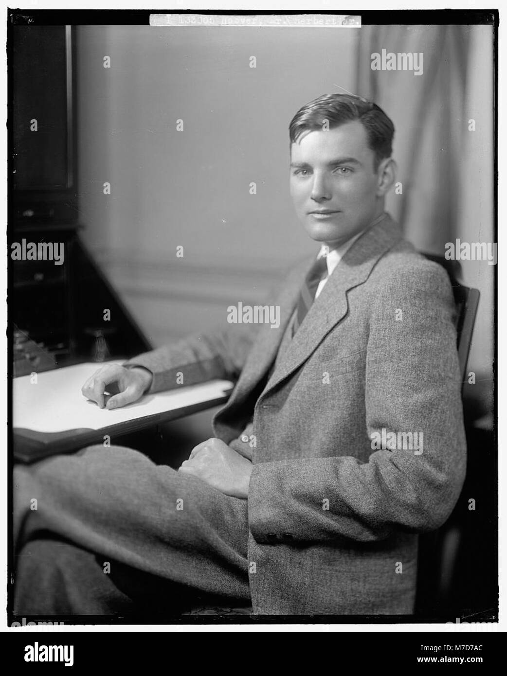 A formal portrait of Herbert Hoover Jr., the son of President Herbert ...
