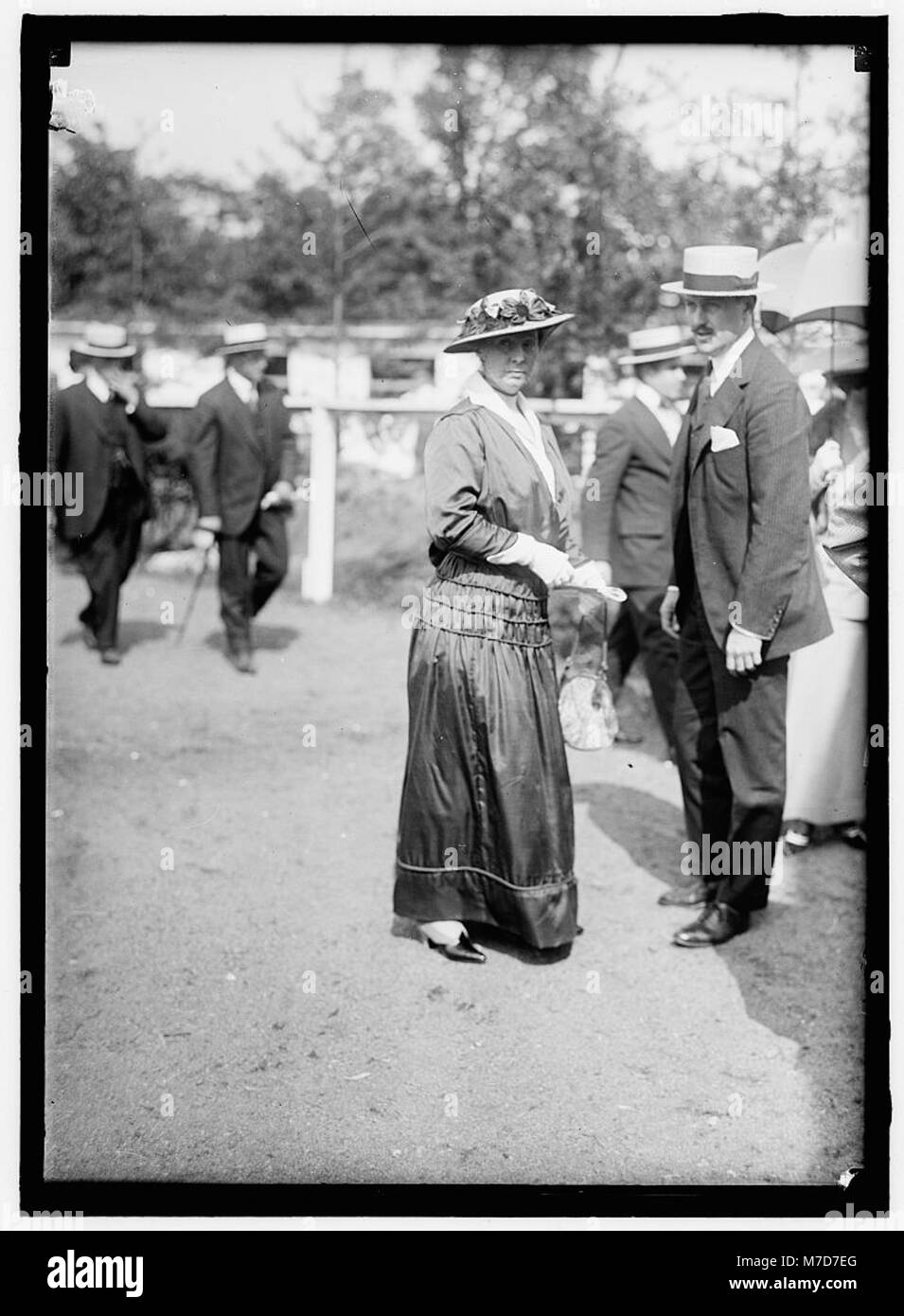 A photograph of Mrs. Horace Westcott at a horse show, highlighting her ...