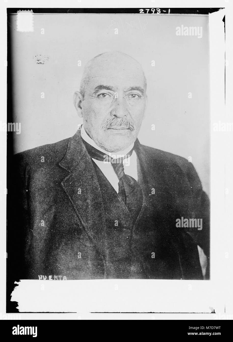 A portrait of Huerta, likely a historical figure related to Mexican ...