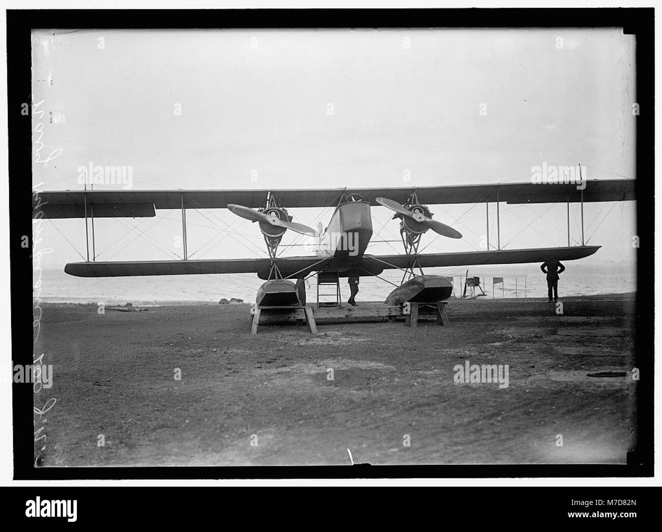 A U.S. Navy hydroplane is shown in this historical photograph. The ...