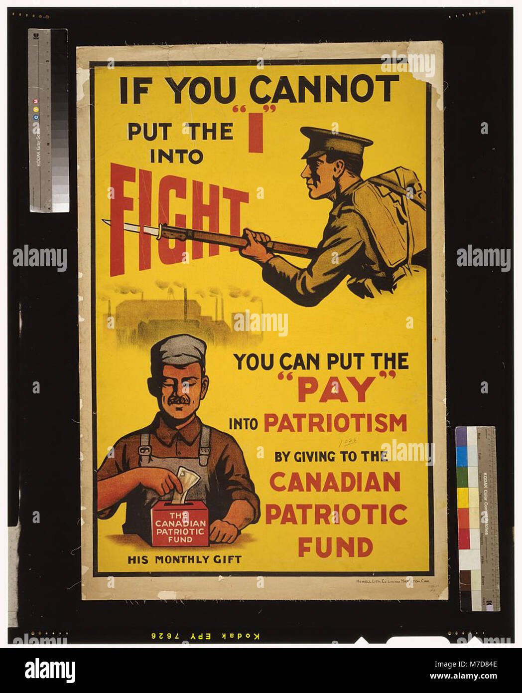 This 1916 Canadian recruitment poster encourages citizens to contribute ...