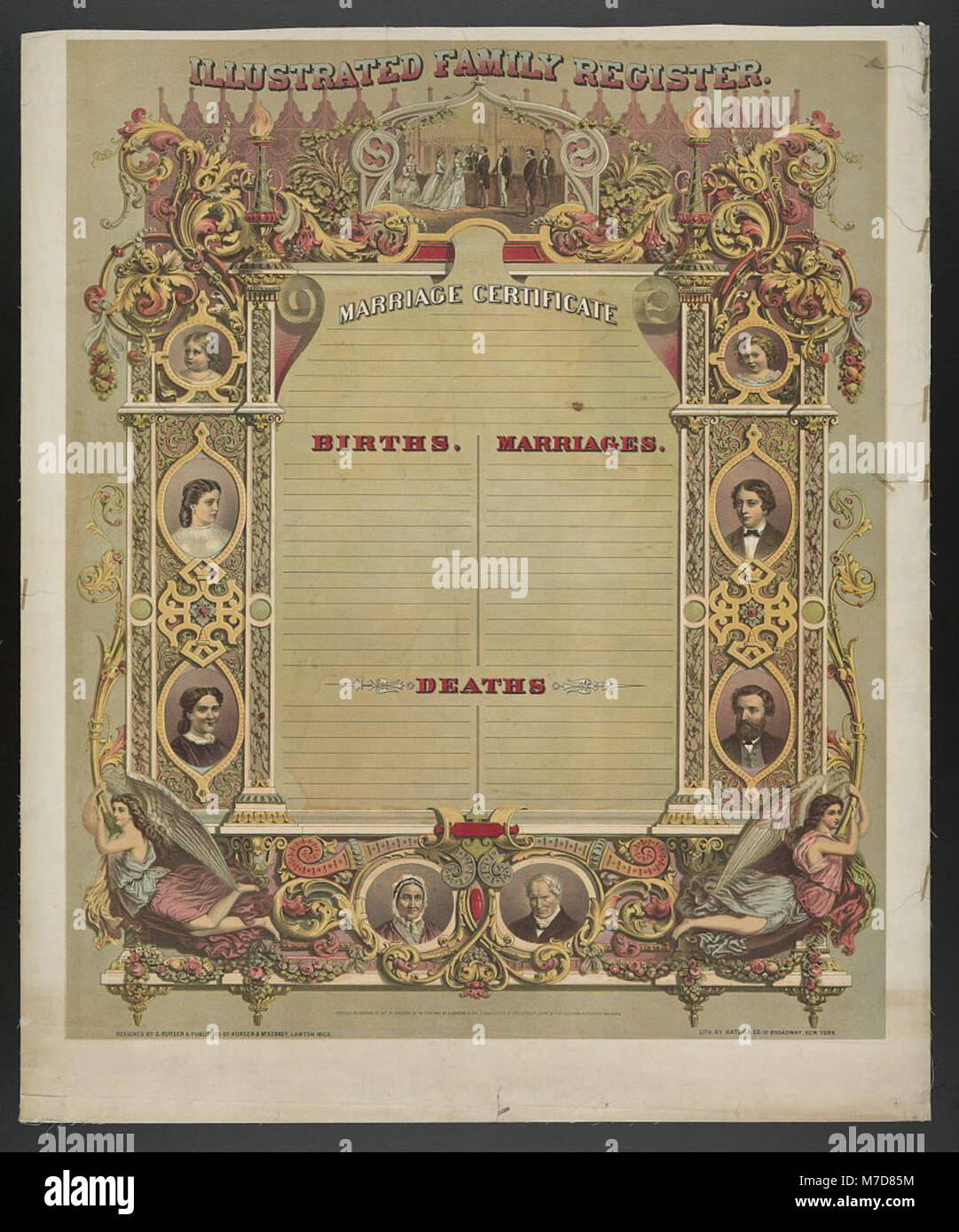 Illustrated family register from New York, capturing familial ...