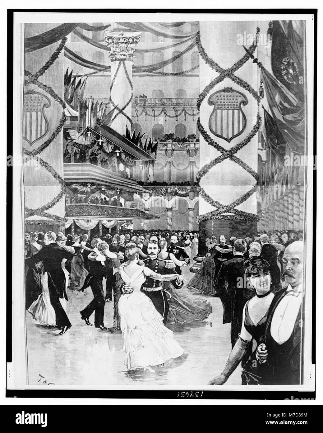 This image shows the inaugural ball held in the Pension Building during ...