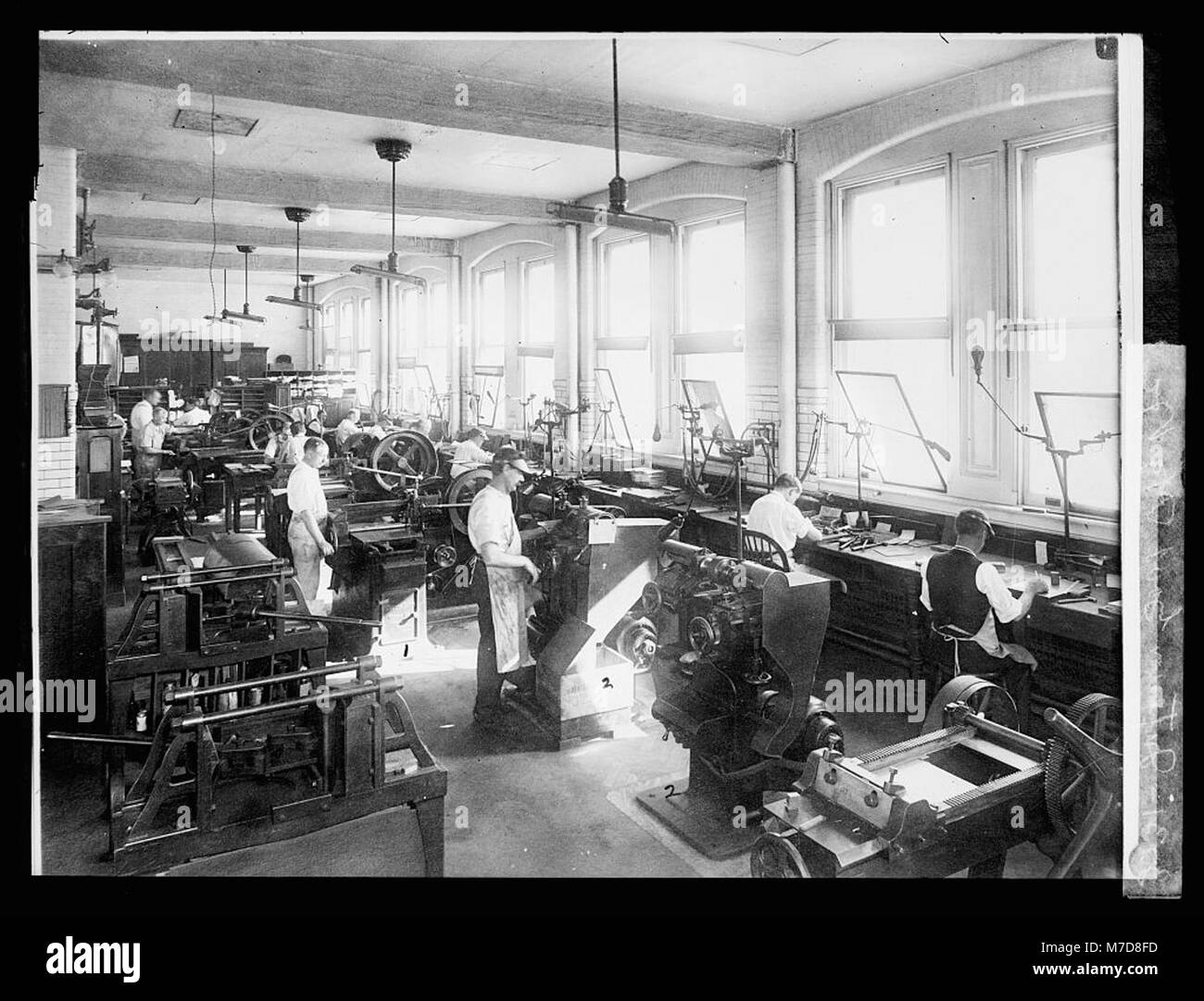A photograph showing the interior of the Government Printing Office in ...
