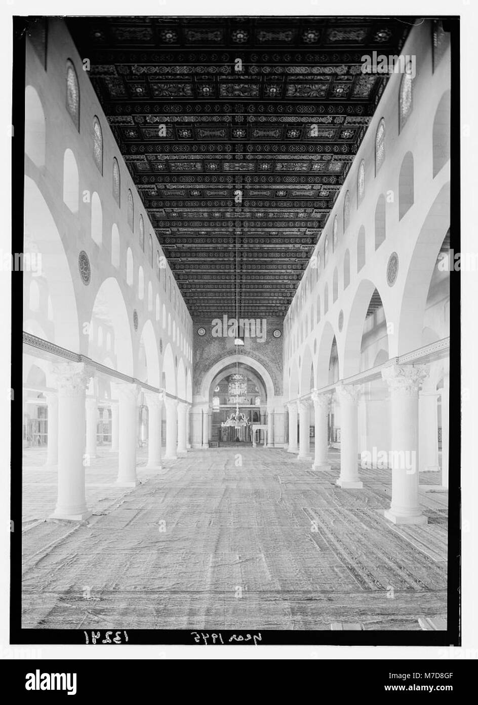 The interior of the al-Aqsa Mosque in Jerusalem, featuring a new ...