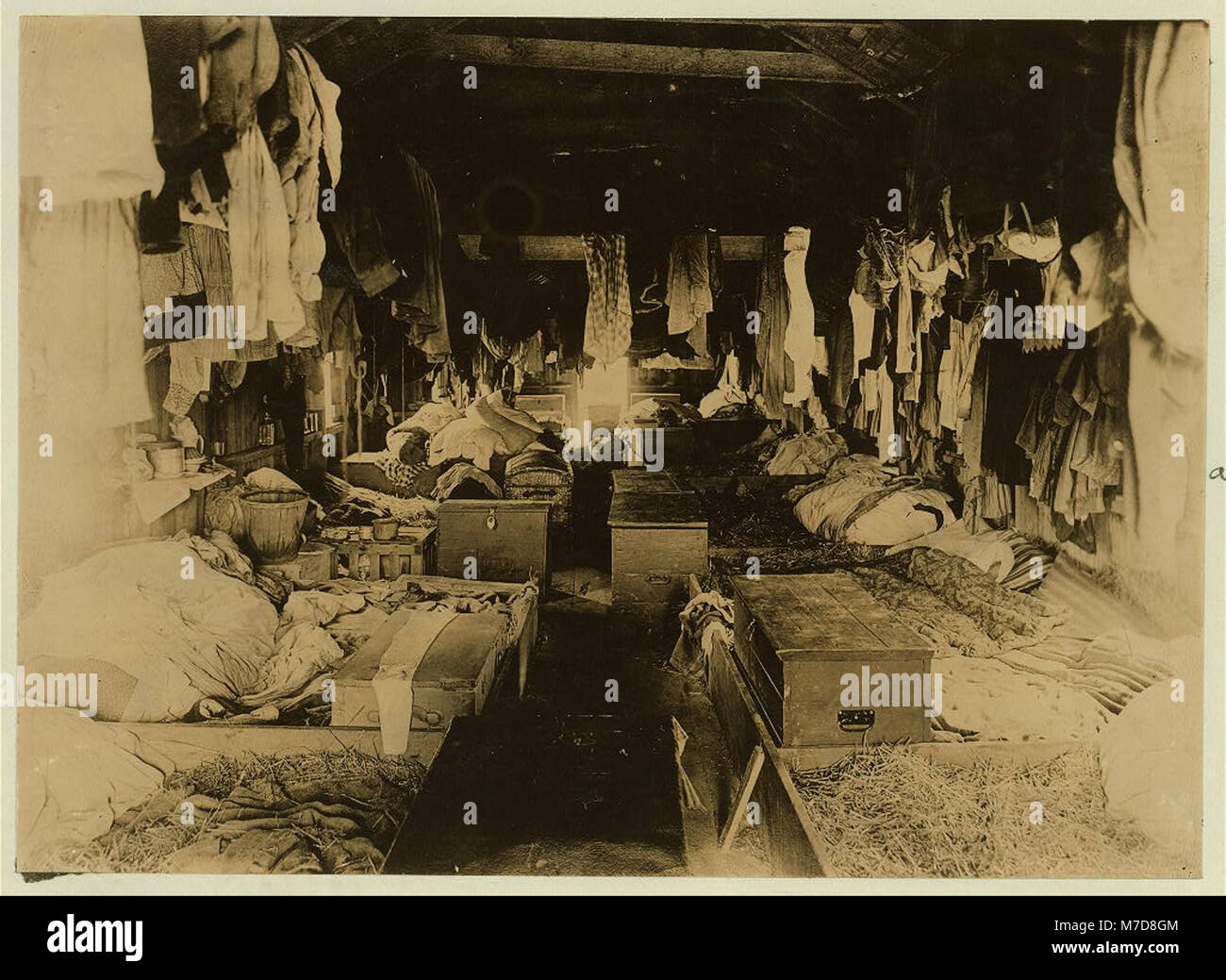 A photograph depicting the interior of a shack in Anne Arundel County ...