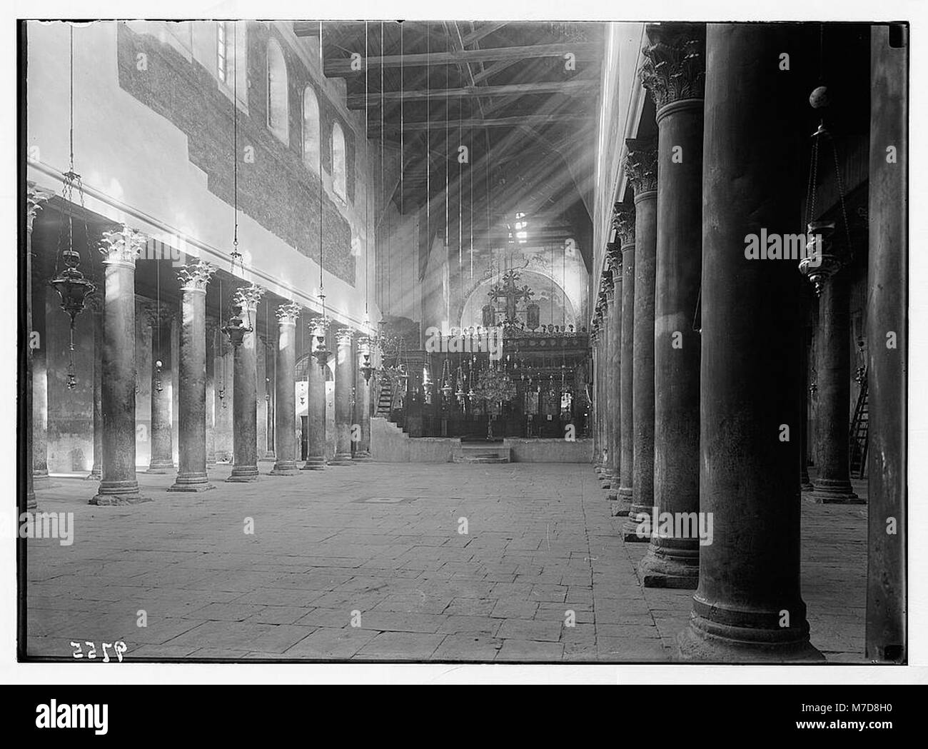 This photograph captures the interior of the Church of the Nativity in ...
