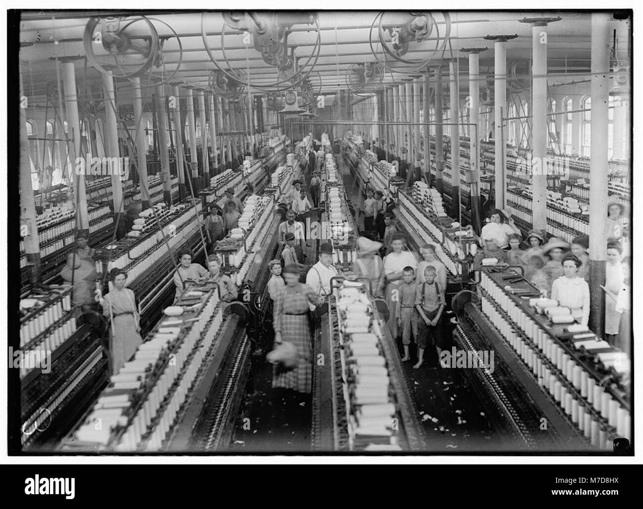 Cotton mill interior Black and White Stock Photos & Images - Alamy