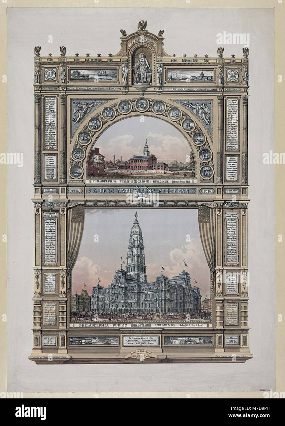 Image commemorating the centennial anniversary of the United States ...