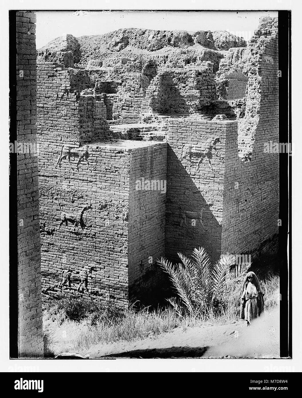 A photograph of the Ishtar Gate in Babylon, Iraq, showcasing its ...