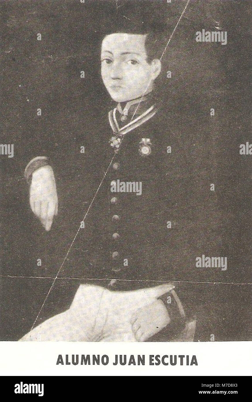 This photograph is of Juan Escutia, a historical figure associated with ...