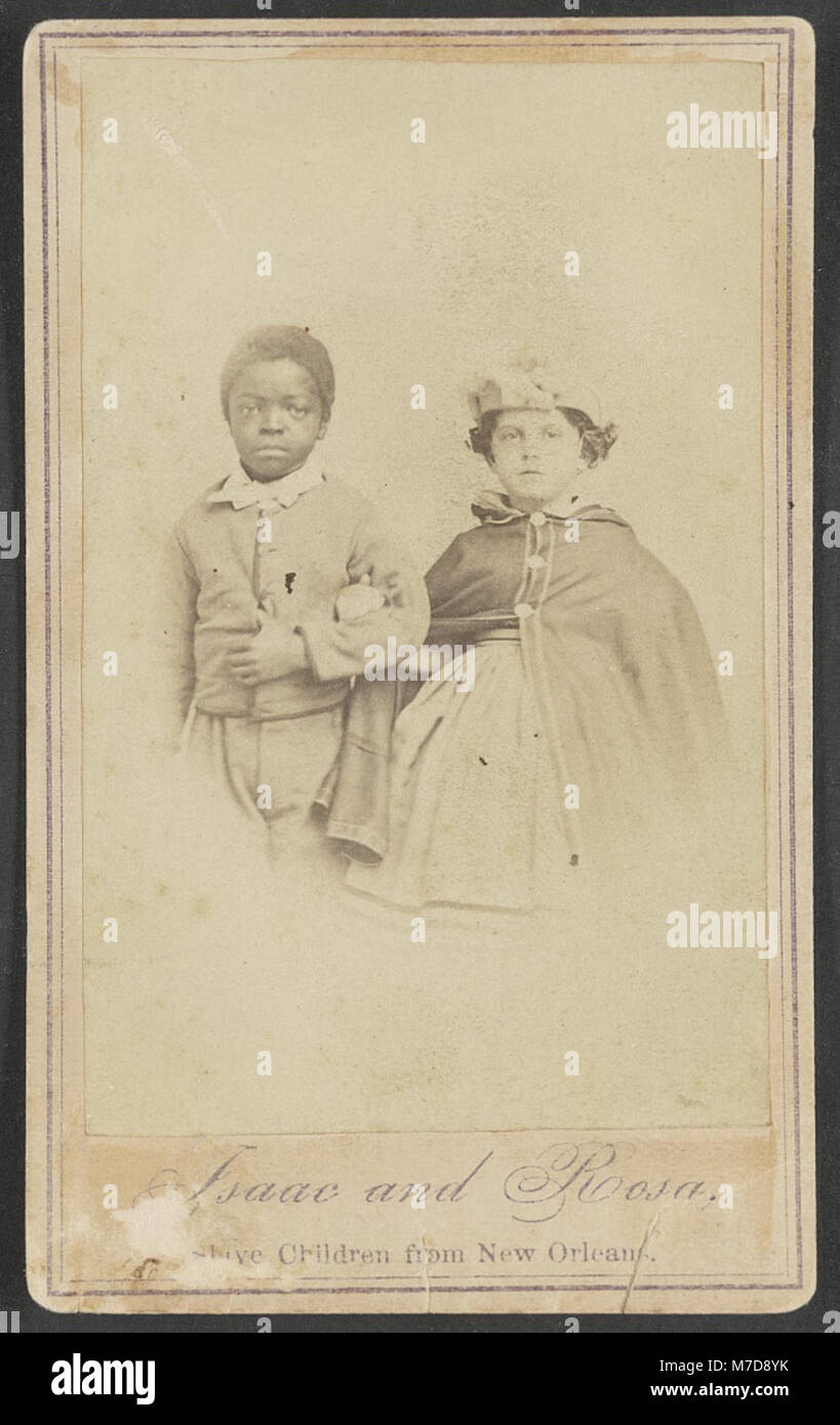 A photograph of Isaac and Rosa, two enslaved children from New Orleans ...