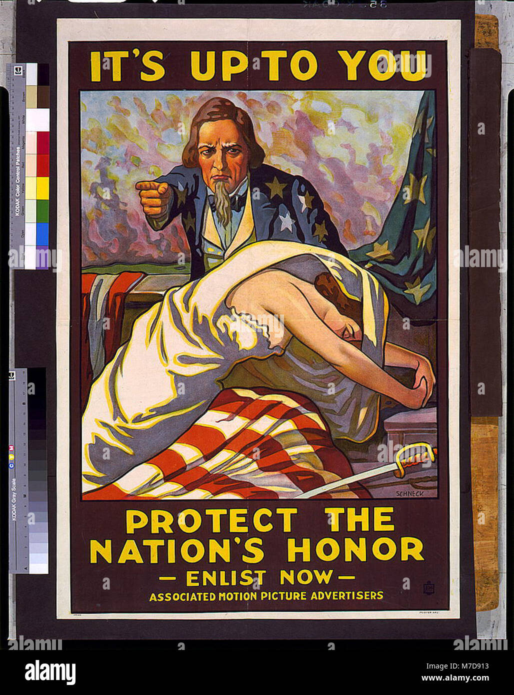 A recruitment poster urging citizens to enlist in the military ...