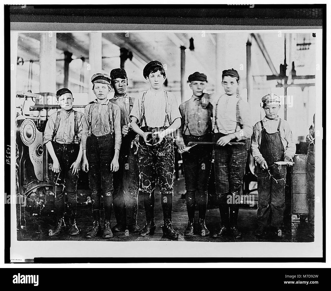 The Ivey Mill Company in Hickory, North Carolina, shows workers using ...