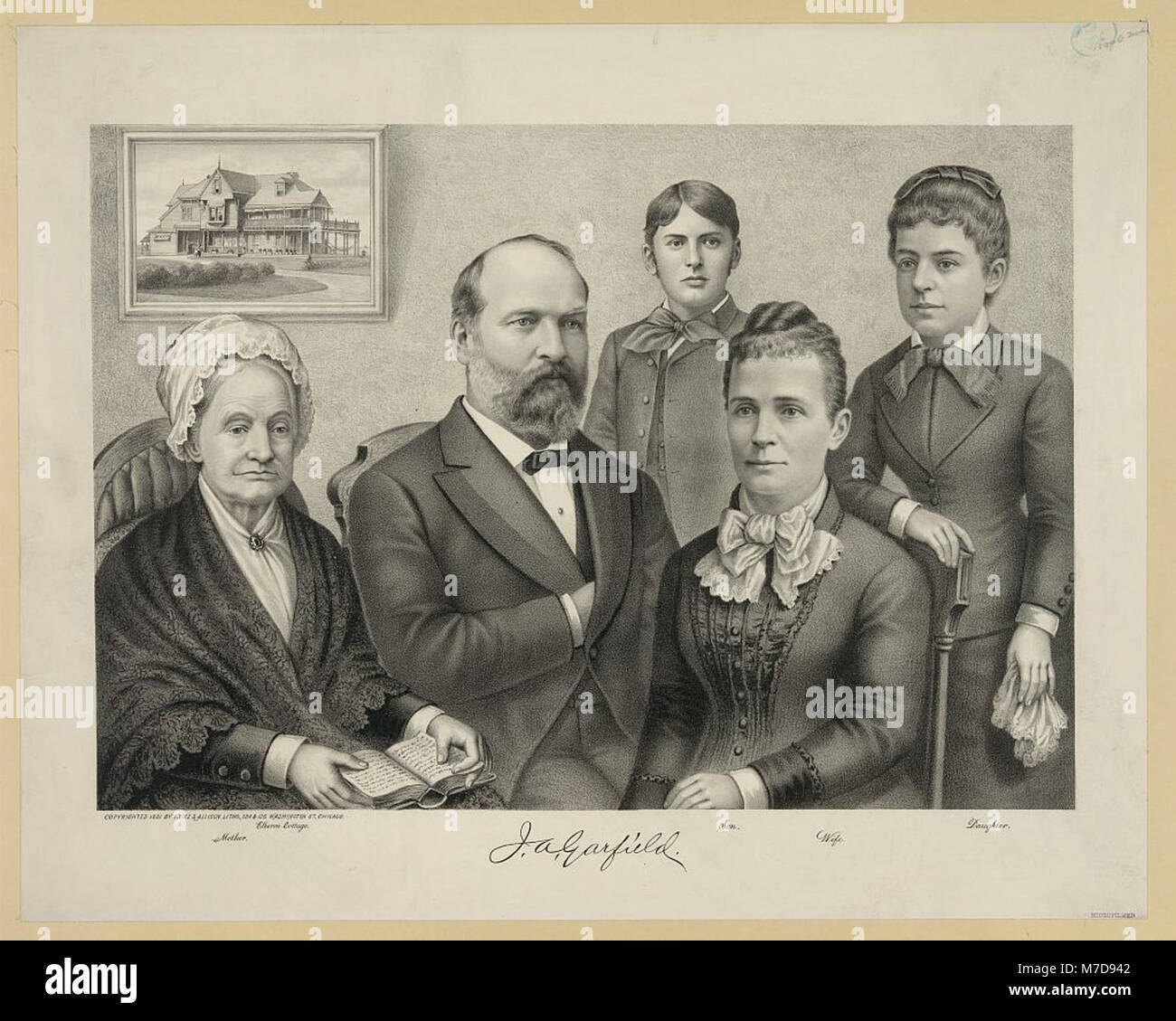 A portrait of James A. Garfield, the 20th President of the United ...