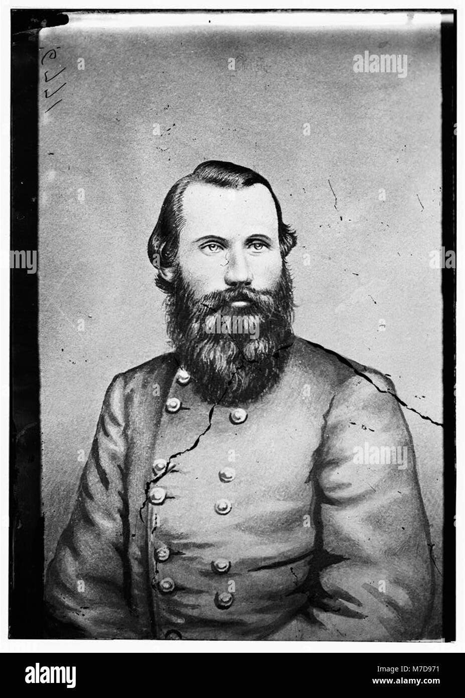A portrait of General J.E.B. Stuart, a Confederate officer during the ...