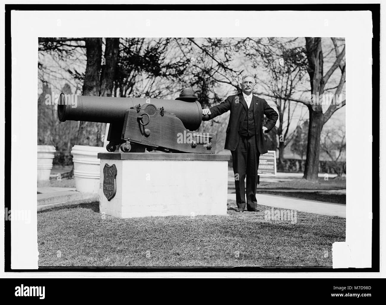 This image shows J.F. Schnell, the superintendent of a battle cemetery ...