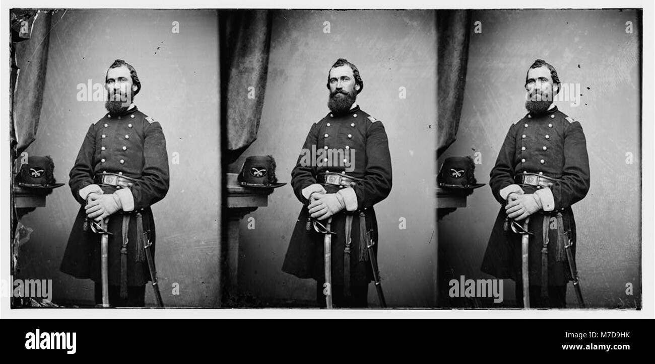 A portrait of J. Higgins, a member of the 1st Pennsylvania Cavalry ...
