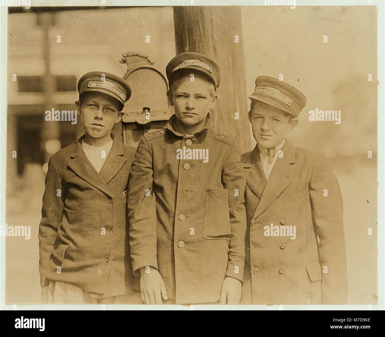 A historical photograph of messenger boys in Jacksonville, Florida ...