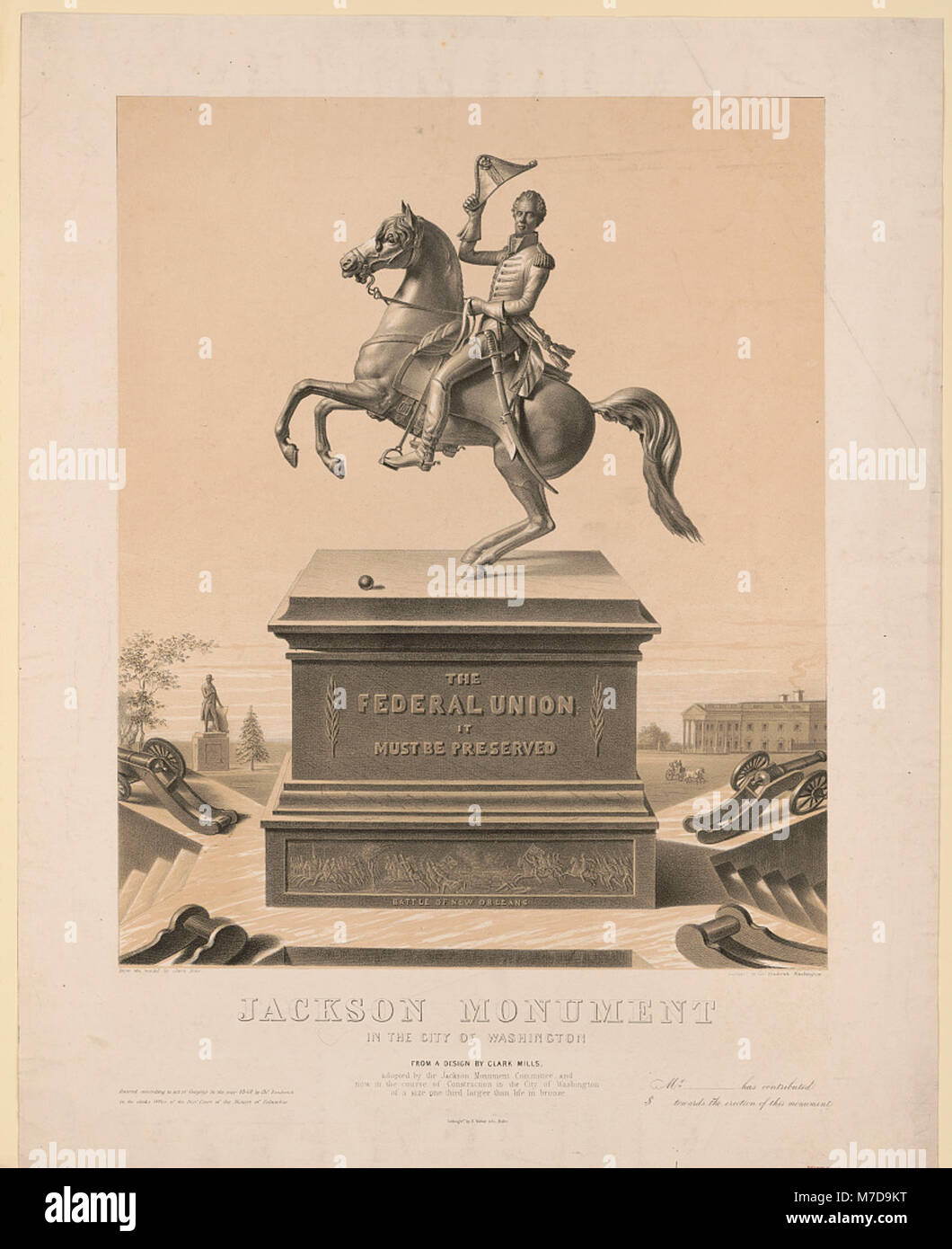 This image captures the Jackson Monument in Washington, D.C., dedicated ...