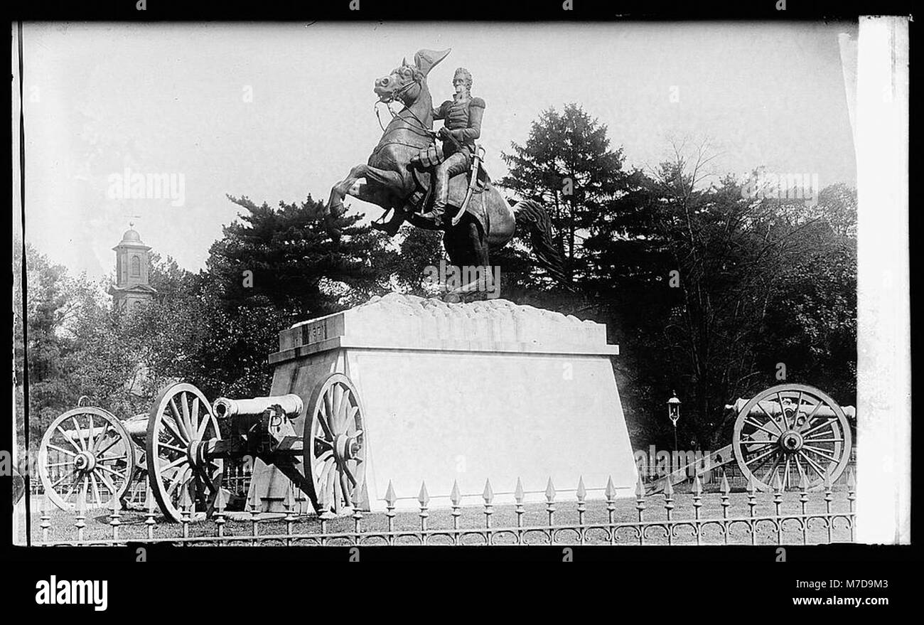 A statue of Andrew Jackson, representing his role as the 7th U.S ...