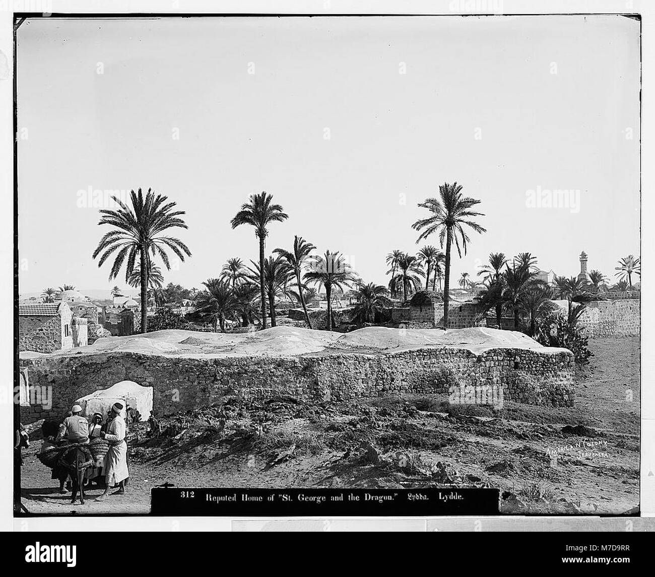 A historical view of Jaffa (Joppa) and the surrounding area, including ...