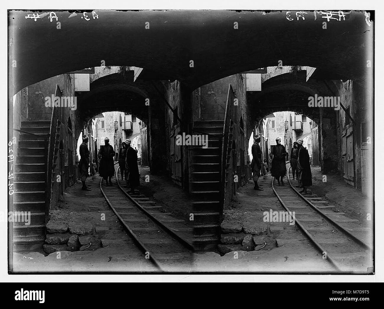 This photograph depicts the street near the landing place in Jaffa ...