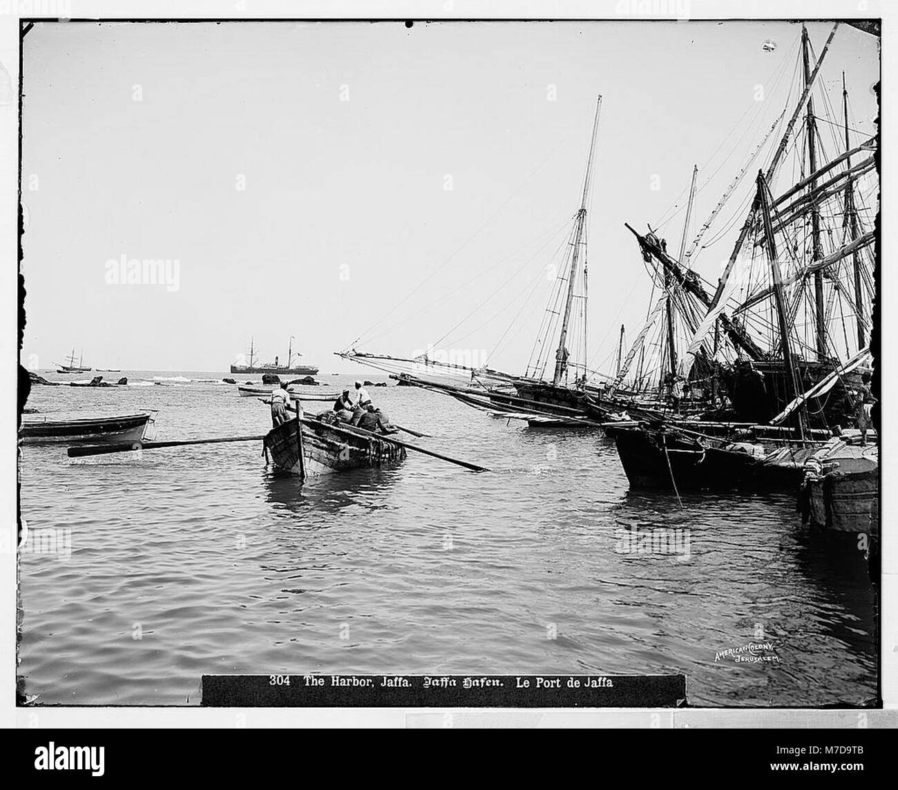 A historical photograph of Jaffa (also known as Joppa), showing its ...