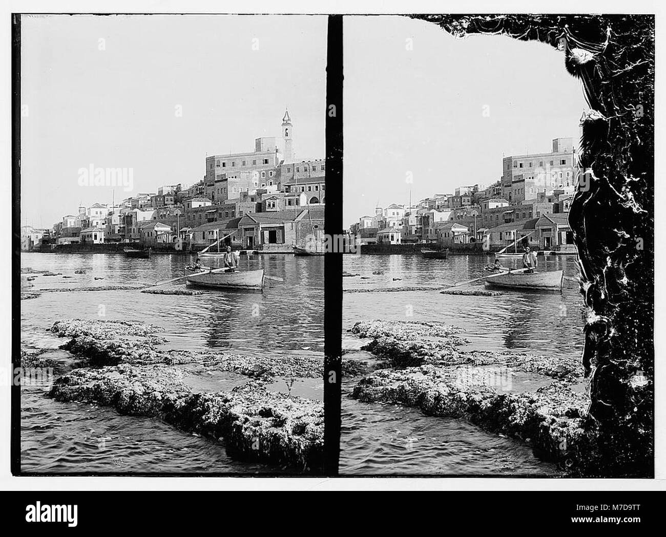 This image captures Jaffa, an ancient city located in present-day ...
