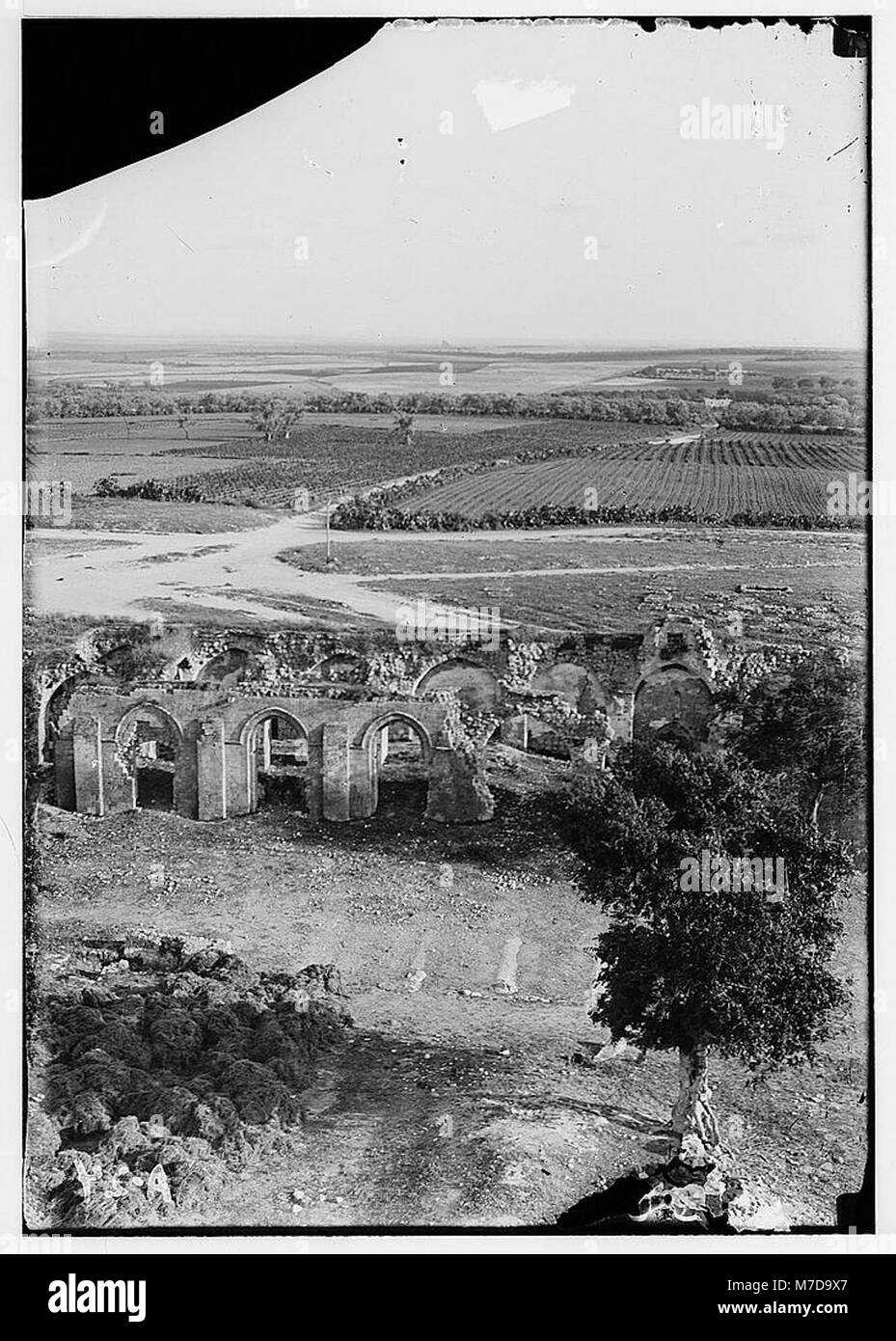 This photograph captures the view from a tower overlooking the Plain of ...