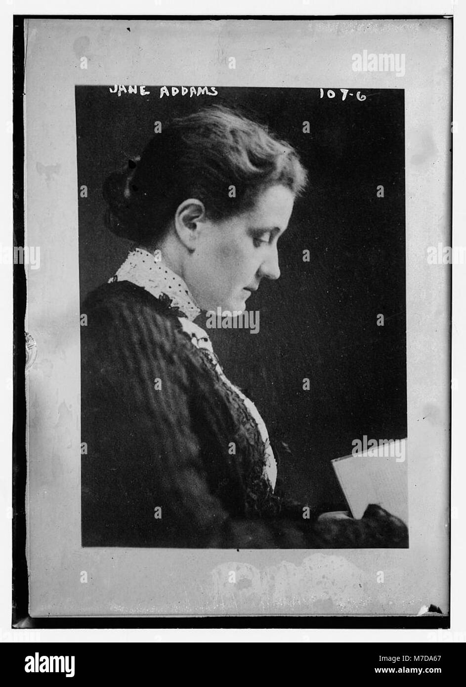 A profile portrait of Jane Adams, an important figure in social work ...