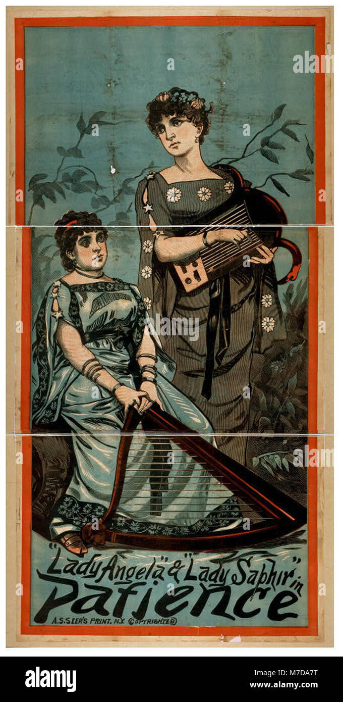 A photograph from the operetta 'Patience' featuring the characters ...