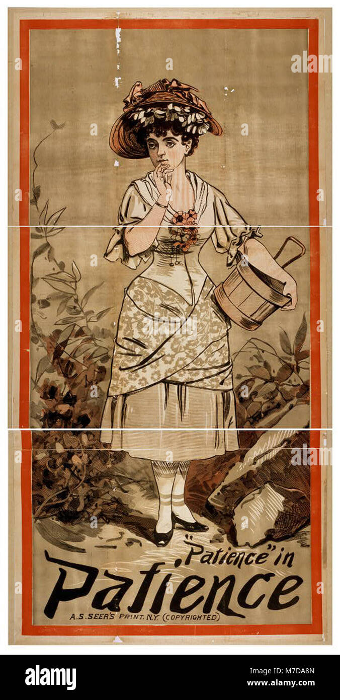 A scene from the opera 'Patience,' an English comic opera by Gilbert ...