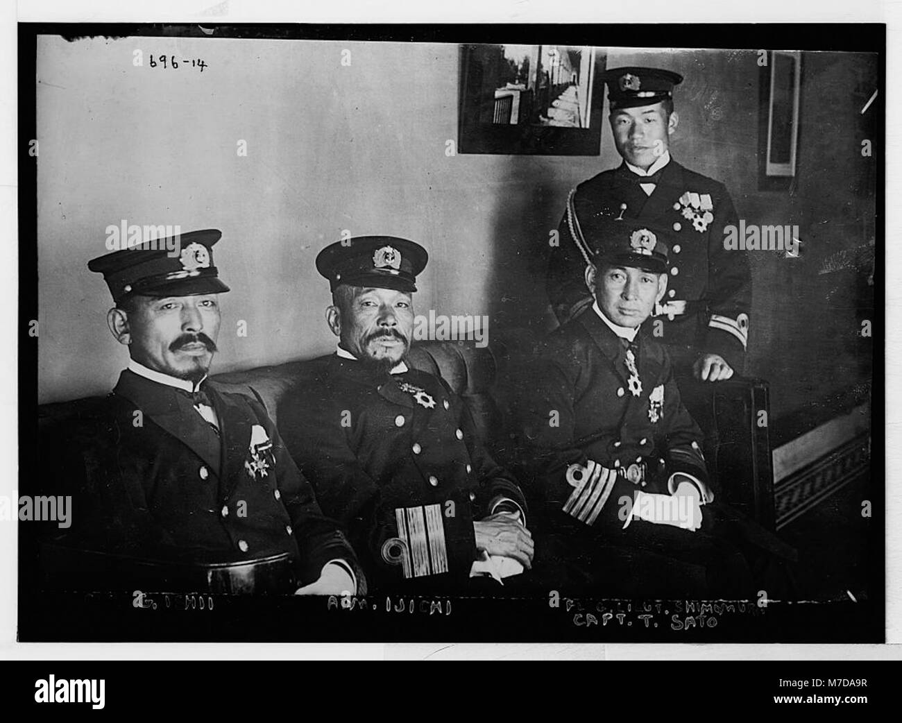 This photograph shows prominent Japanese naval officers, including ...