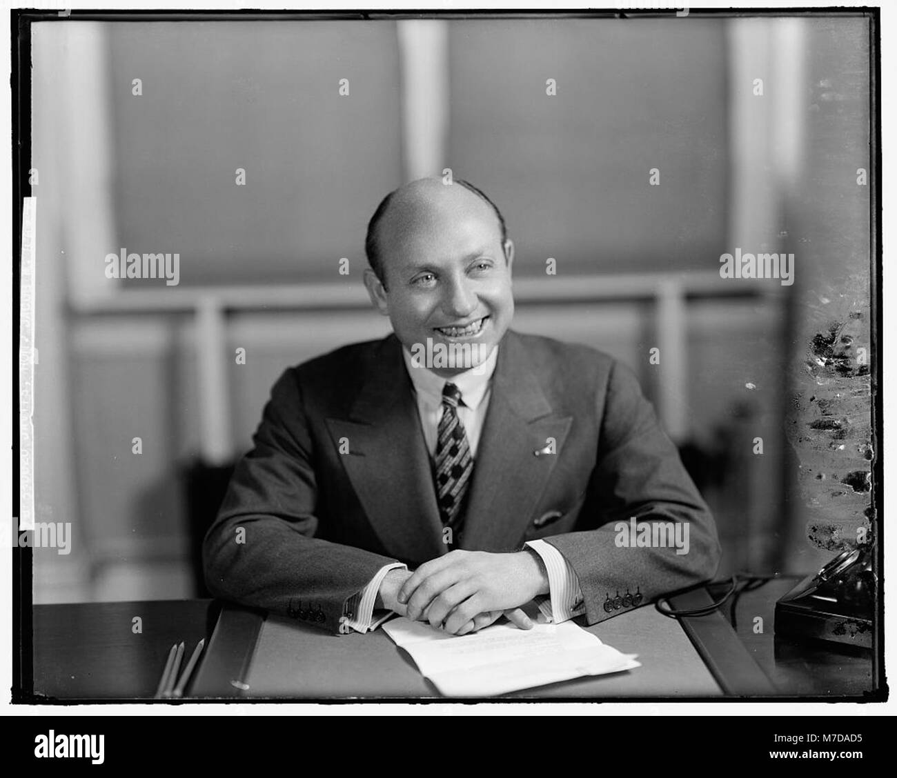 A portrait of Jacob K. Javits, a prominent American politician who ...
