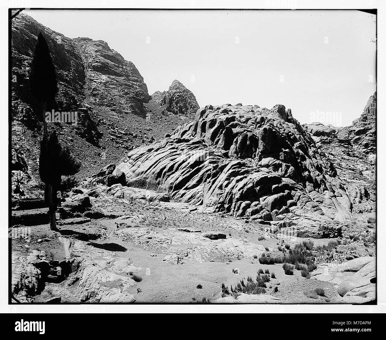 Jebel Musa (Mt. Sinai). Elijah's hollow Stock Photo - Alamy