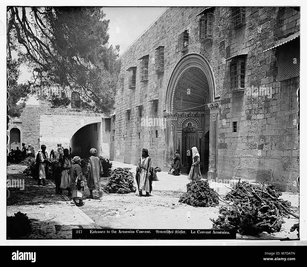 This photograph shows the entrance to the Armenian Convent in Jerusalem ...
