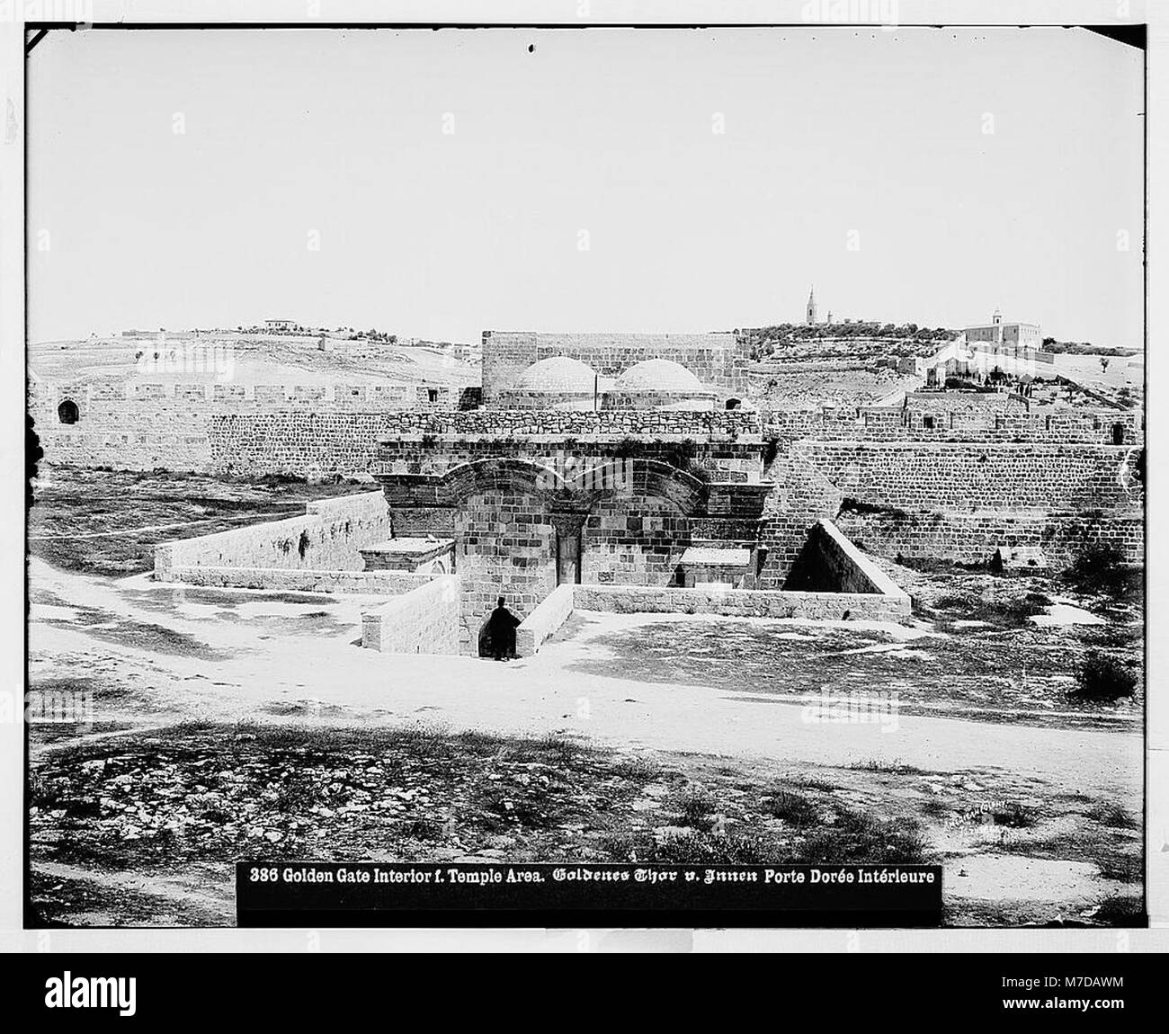 A view of the Golden Gate in Jerusalem, also known as the Eastern Gate ...