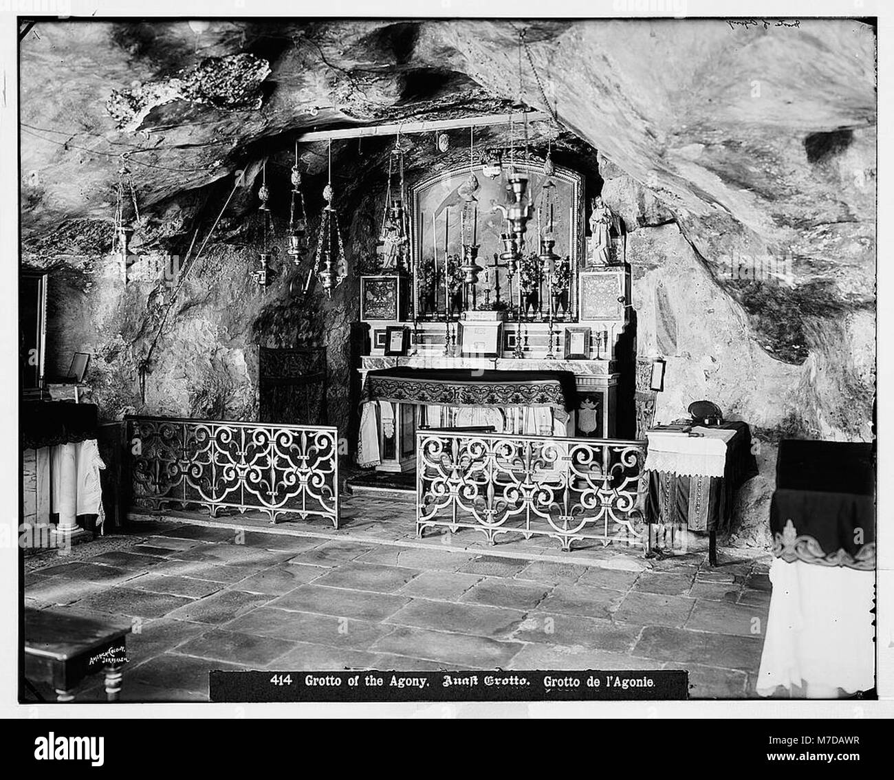The Grotto of the Agony in Jerusalem (El-Kouds), a significant ...