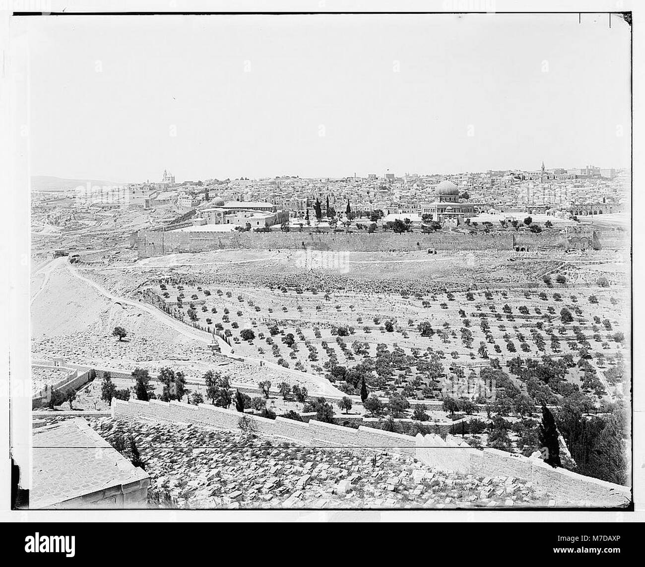 A scenic view of Jerusalem, as seen from the Mount of Olives. This ...
